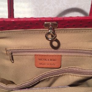 Muska | Bags | New Muska Ostrich Design Handbagshoulder Bag | Poshmark